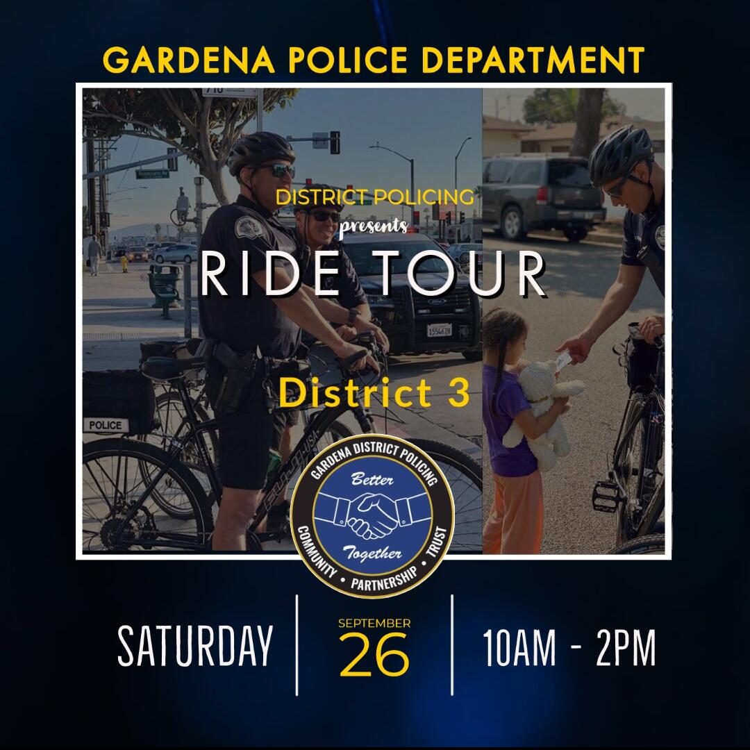 Gardena PD's Ride Tour (Gardena Police Department) — Nextdoor — Nextdoor