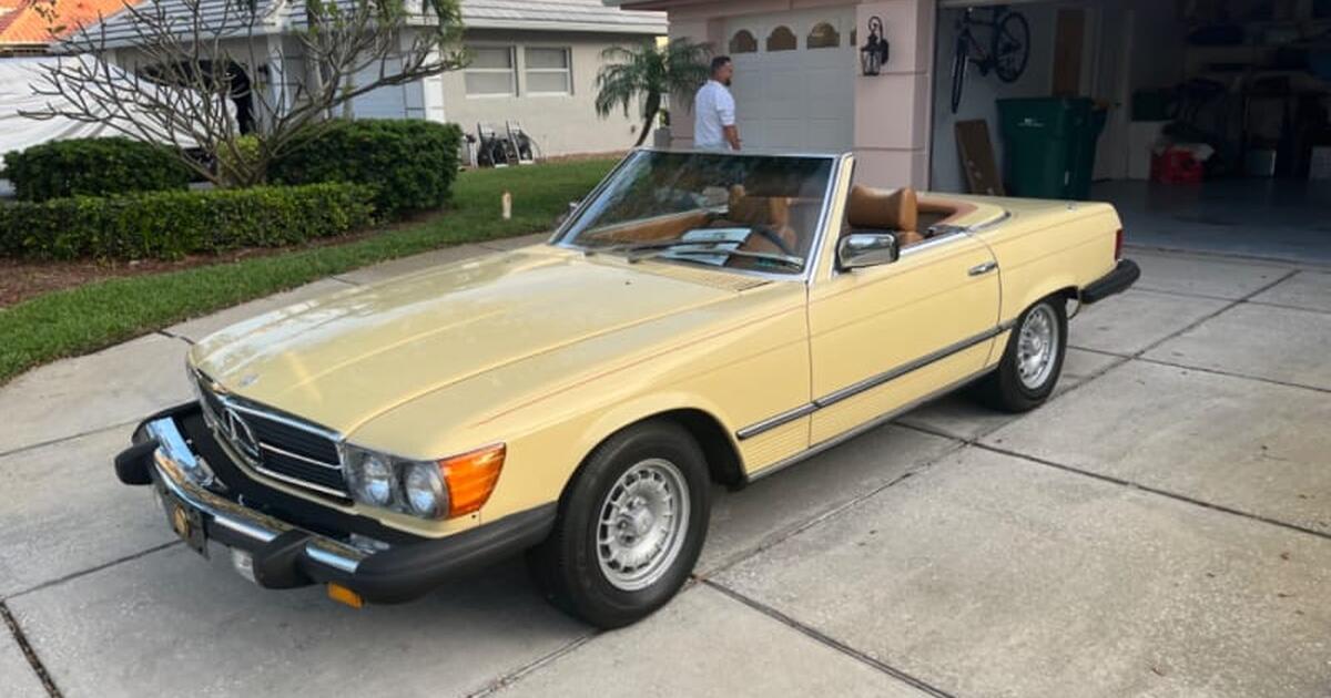 1979 Mercedes Benz 450 SL convertible Hard and Soft tops. Sleek pale ...