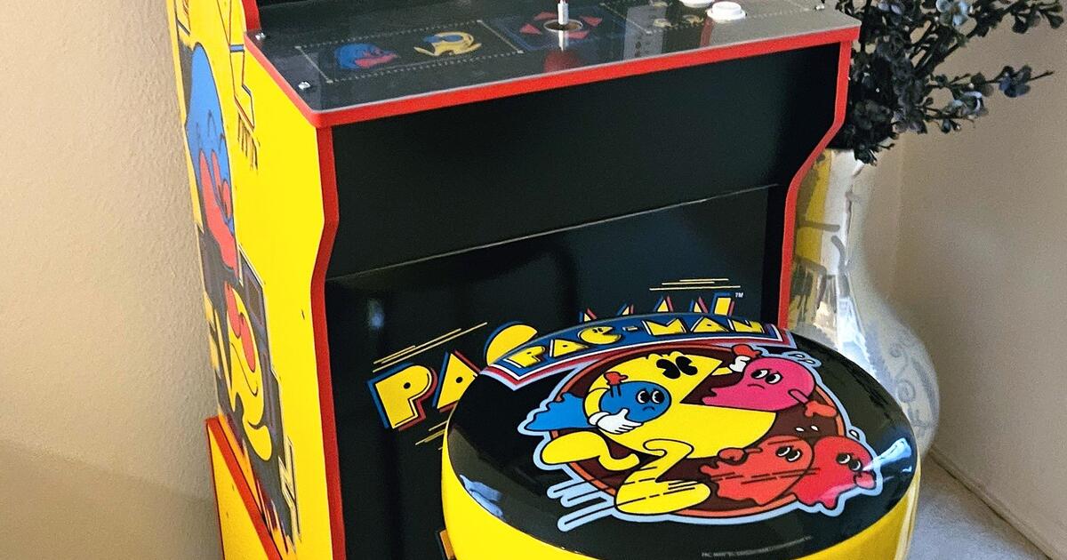 Like-NEW Pac-Man Arcade Machine W/ Riser & Matching Stool for $400 in ...