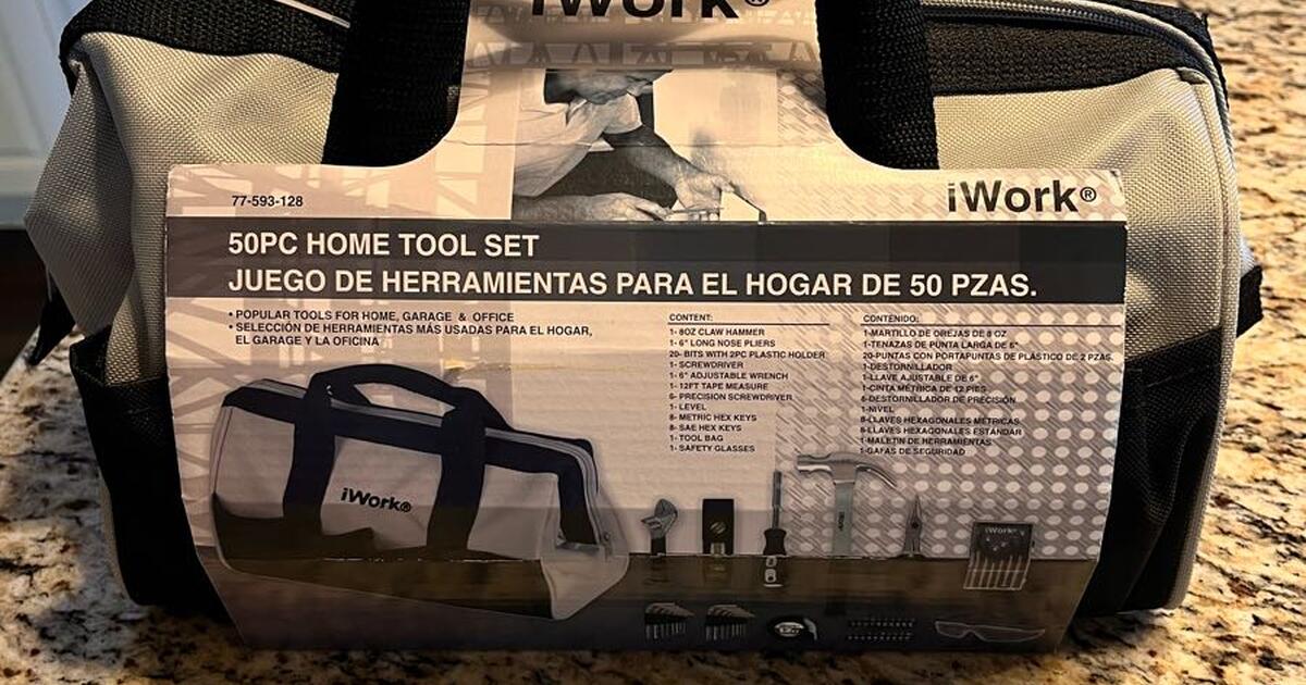 iWork 50 Piece Home Tool Kit (brand new/never opened) for $25 in ...