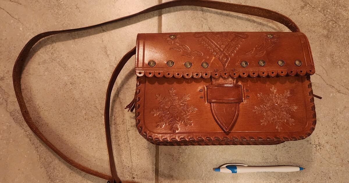 REDUCED! Vintage Polish Tooled Leather Purse Handbag from Poland for ...