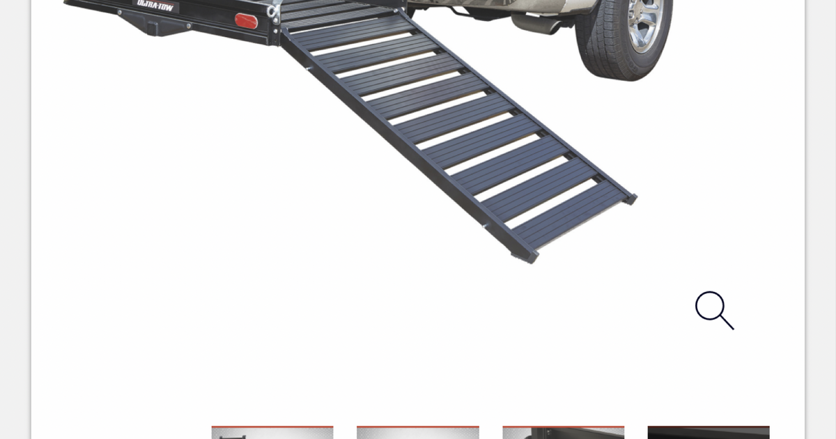 Ultra-tow aluminum hitch cargo carrier with ramp 500lb capacity for ...