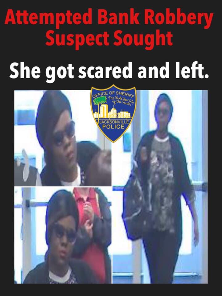 Female Bank Robbery Suspect Sought (Jacksonville Sheriff's Office ...