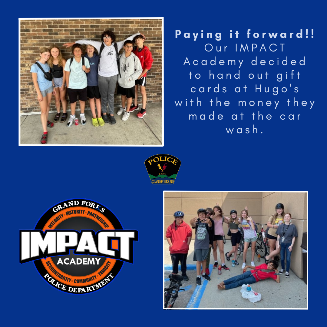 Today was another great day for our Impact Academy to give back to our community! (Grand Forks ...