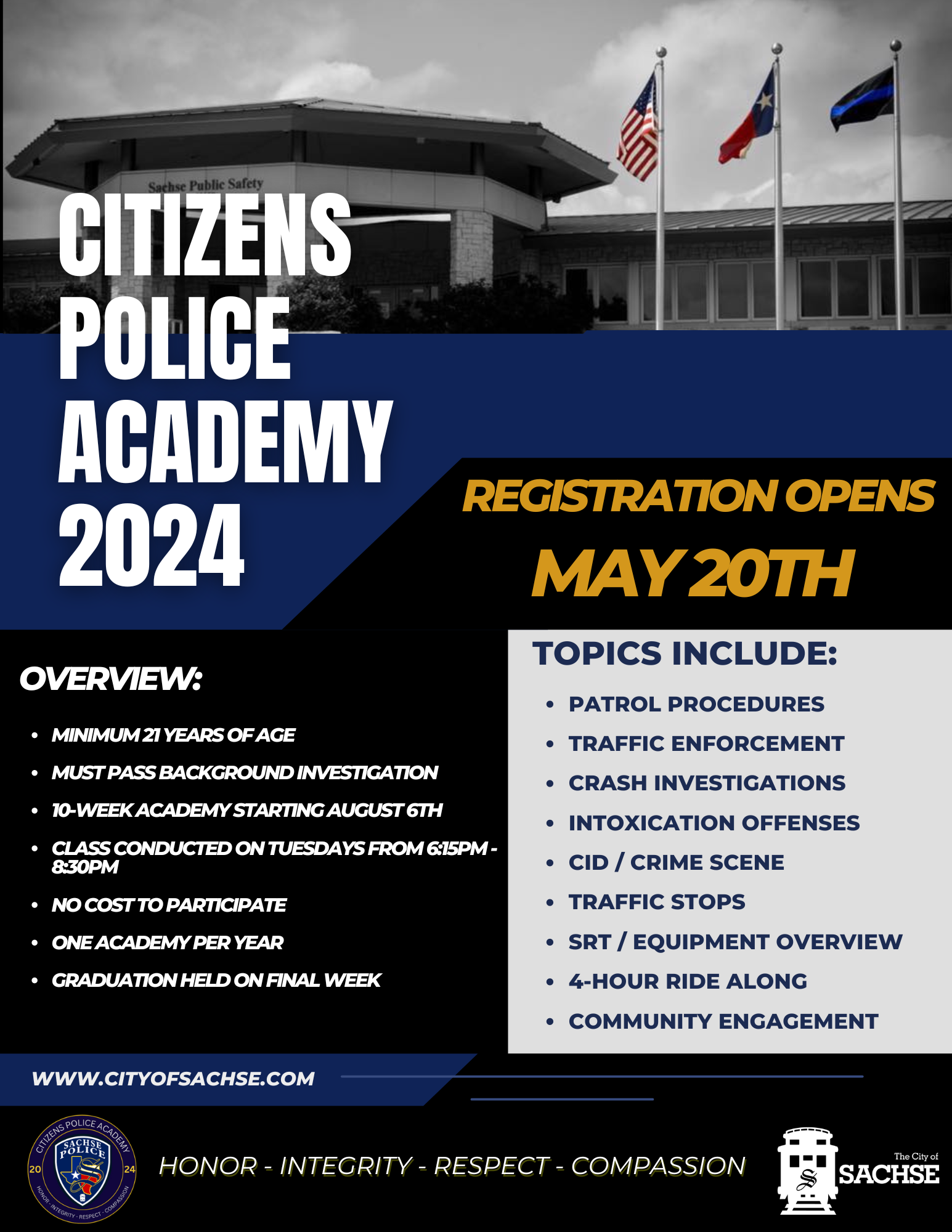The Sachse Police Department is excited to announce the upcoming ...