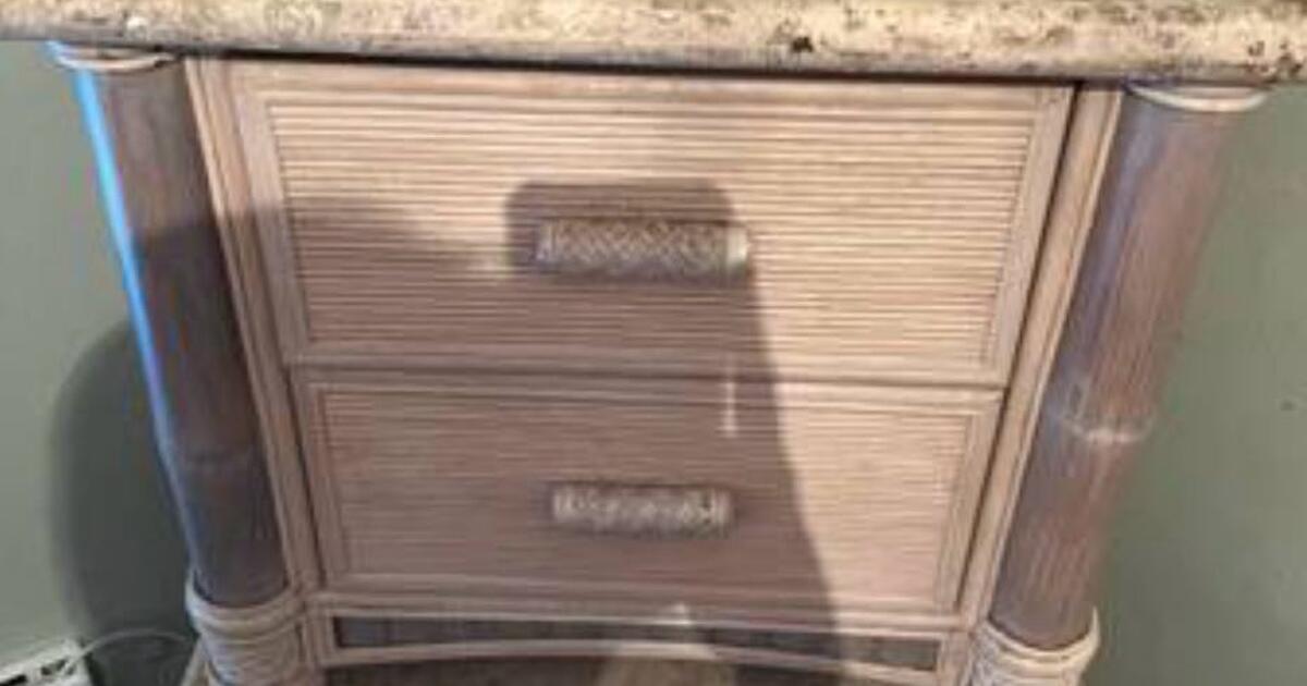 Bamboo Reed & Stone Top nightstands for $350 in Wichita Falls, TX | For ...