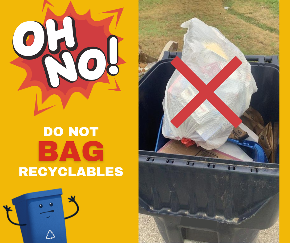 Do NOT Bag Your Recycling. (City of Denton Solid Waste & Recycling) — Nextdoor — Nextdoor