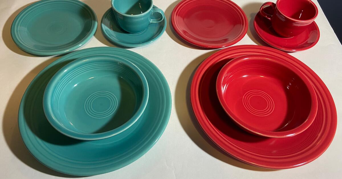 Fiestaware - Six, 5 piece place settings for $20 in Loveland, OH ...