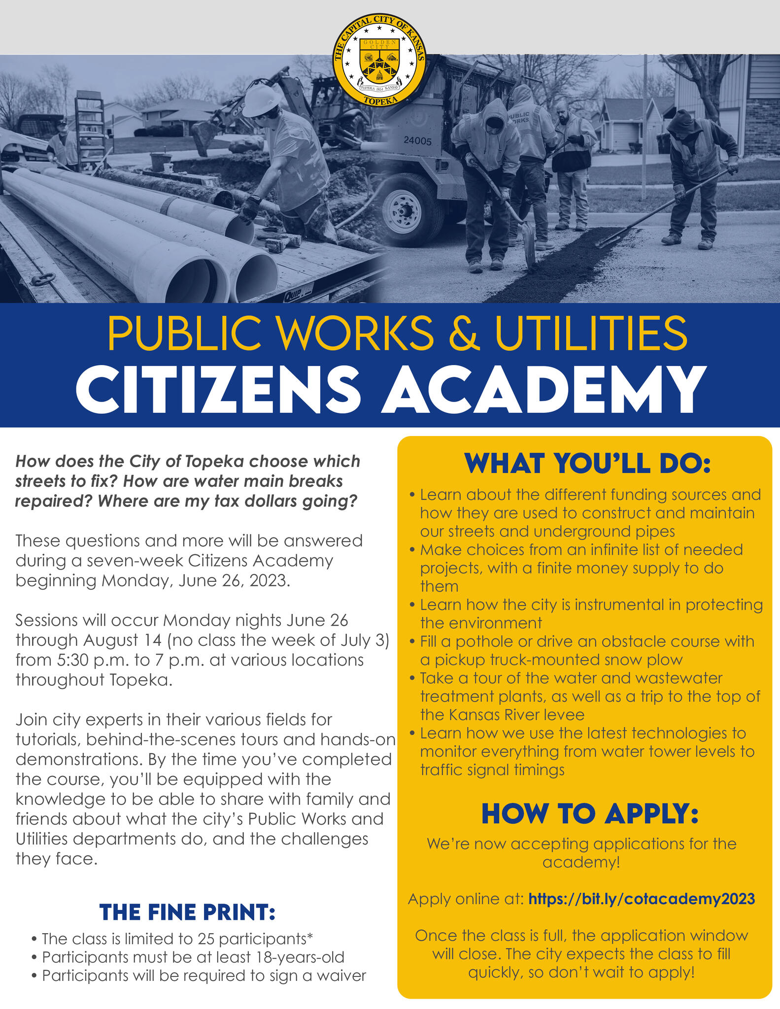 We're now accepting applications for our Public Works and Utilities ...
