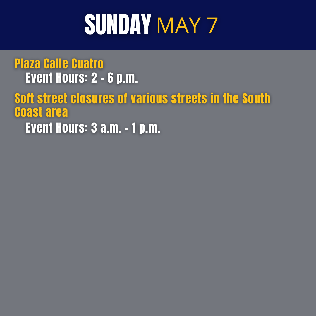 Here are the locations of upcoming permitted events and road closures ...