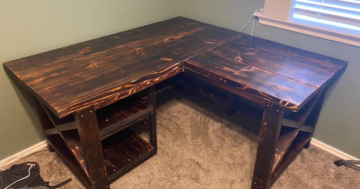 Burned Wood Desk in Converse, TX | For Sale & Free — Nextdoor