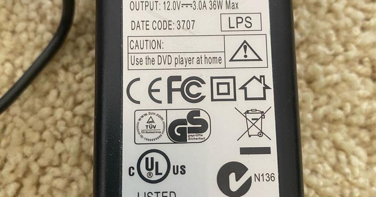 Ac/dc adapter battery charger, output 12V/3A, max 36w for $2 in San ...