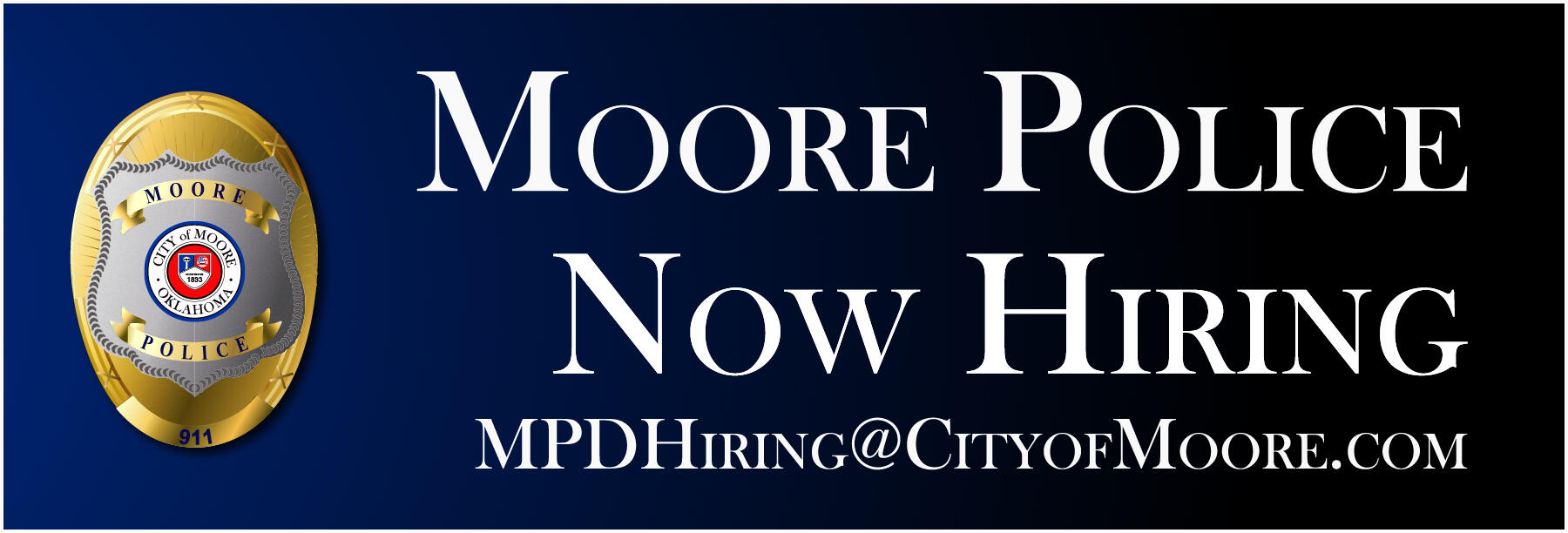 Moore Police Department is Hiring! [CLEET Certified Officers Only ...
