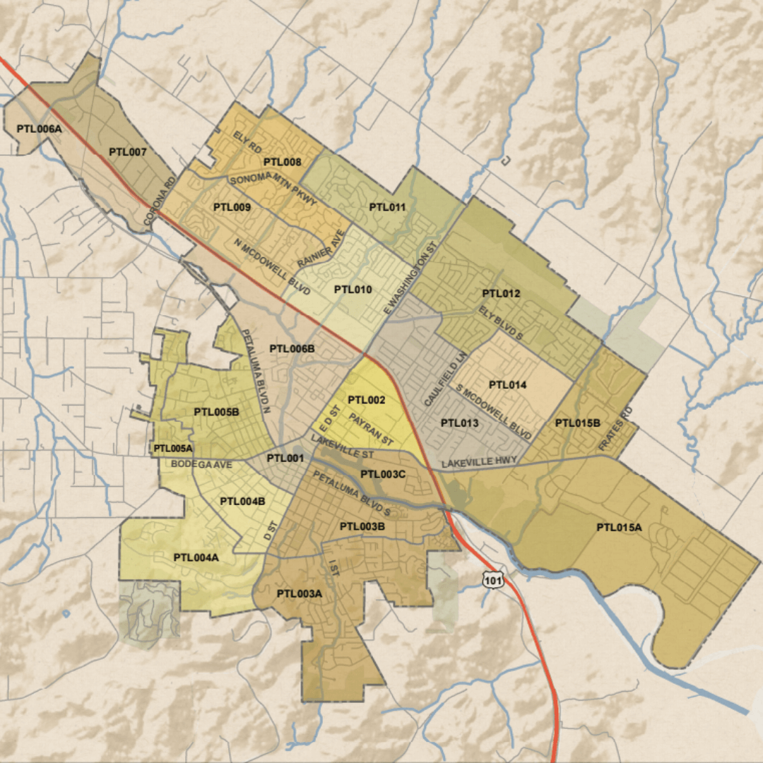 The County of Sonoma manages a county-wide evacuation map that is used ...