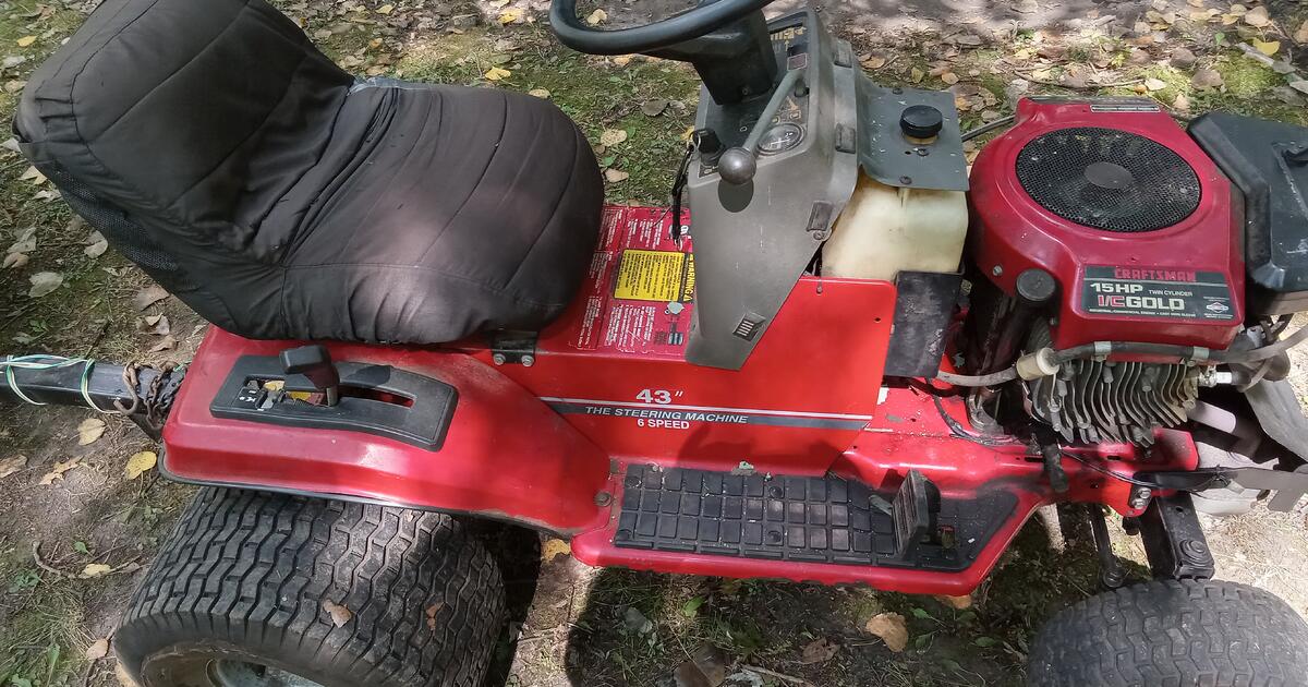 15 HORSE CRAFTSMAN TRACTOR WORKS AND STARTS WELL. ALL WHEEL DRIVE. for ...