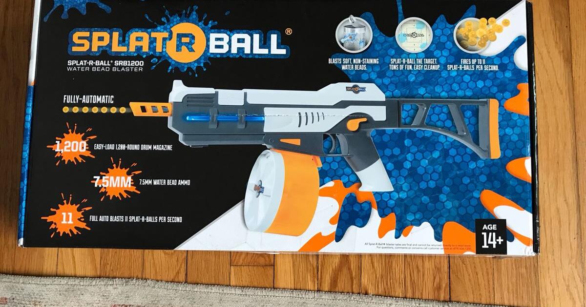 NIB SplatRball Full Auto Rechargeable Battery Powered Water Bead Gel ...