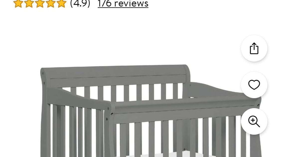 Grey mini crib for $100 in Lancaster, NY | For Sale & Free — Nextdoor