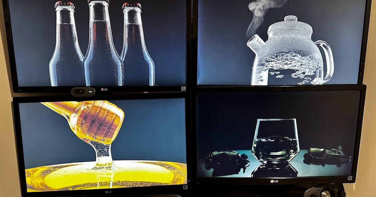 Quad LG Monitors and Stand - $475 for $475 in Henderson, NV | For Sale ...