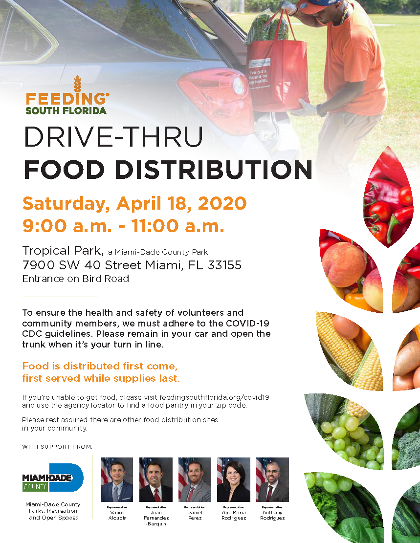 New Drive-Thru Free Food Distribution Site Opening Tomorrow at Miami ...
