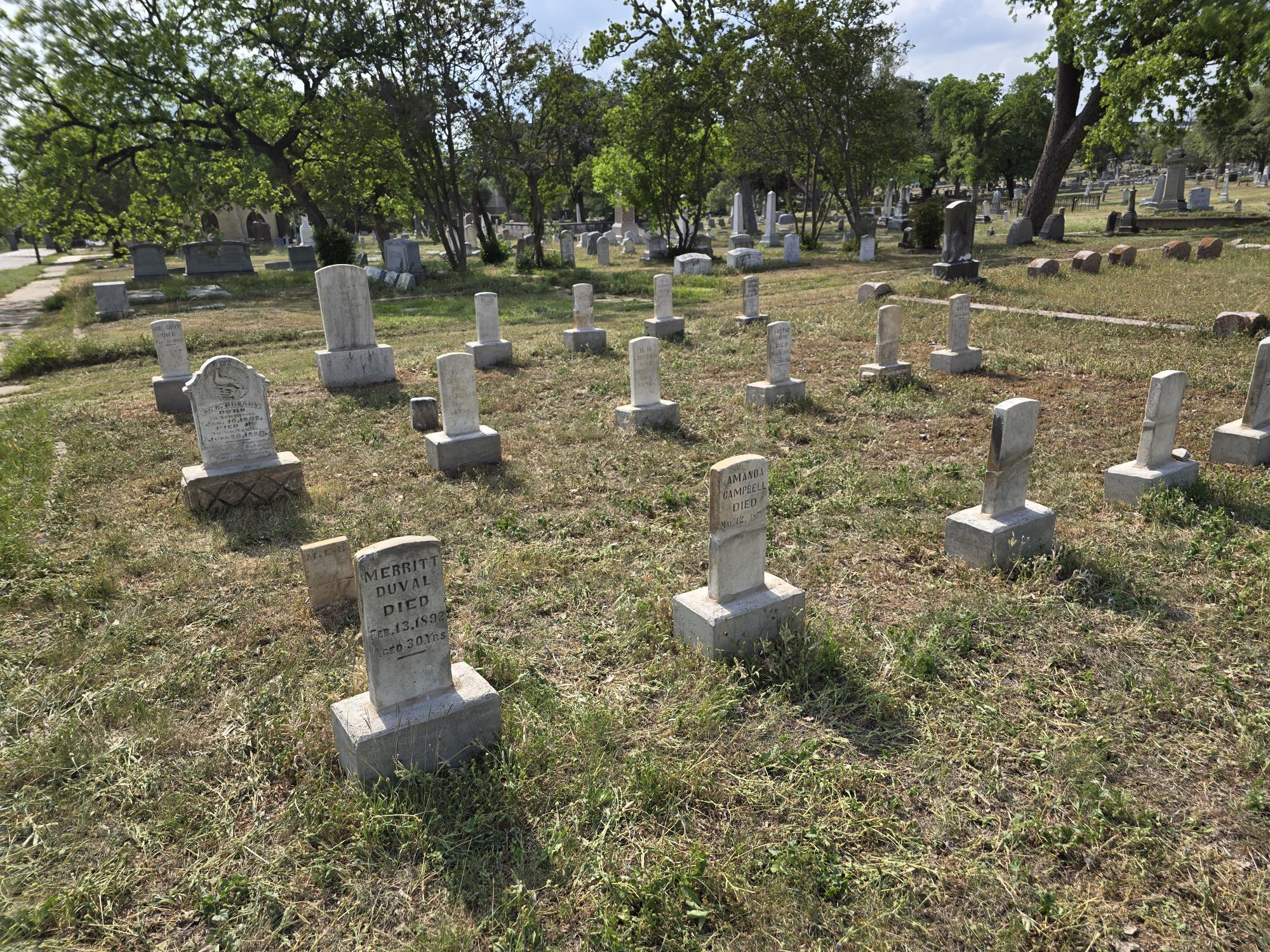 The historic Oakwood Cemetery Texas School for the Blind and Visually ...