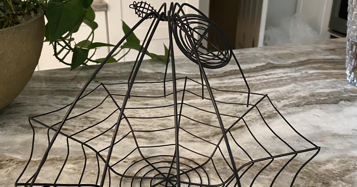 Wire Halloween Spider Web Serving Dish for Fruit, Candy, Anything! for ...
