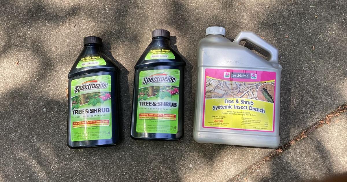 Spectracide tree and shrub insect spray concentrate, both for $10 for ...