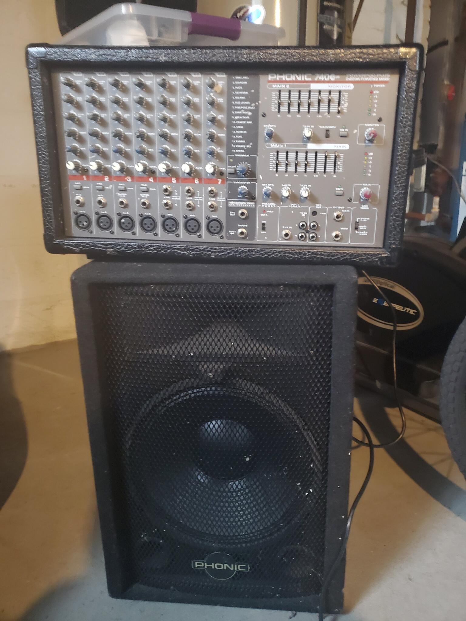 Phonic 740 Plus Powered Mixer and Speaker for $30 in Rochester, NY ...