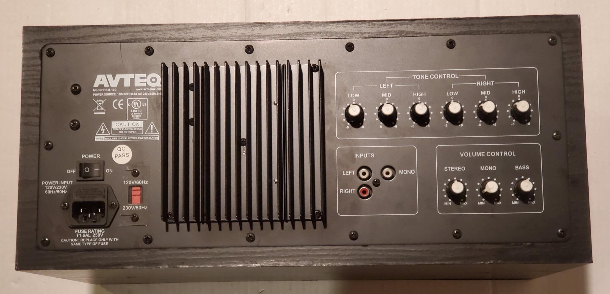 Active Shelf speakers Avteq PCM-100 Shelf Stereo Or Mono Amlifier ...