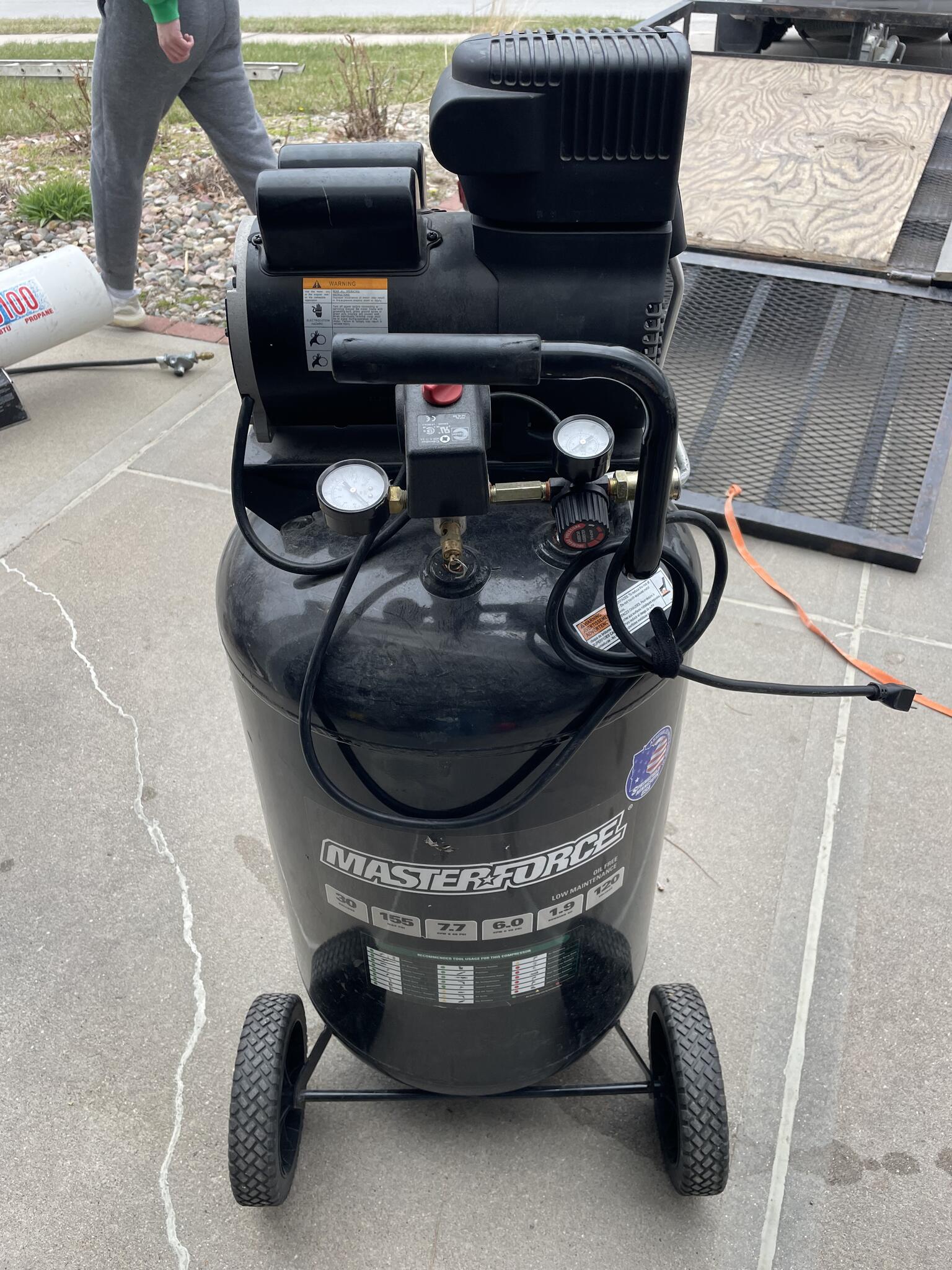 Air Compressor Masterforce® 30-Gallon 155 PSI Portable Electric ...