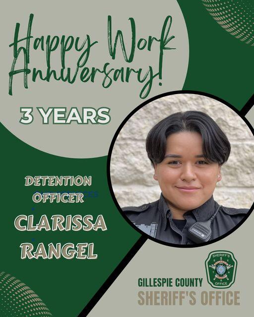 Congratulations to Detention Officer Clarissa Rangel on her 3rd work ...