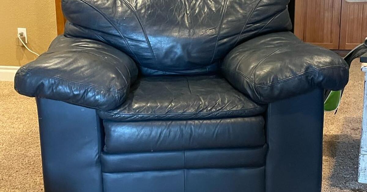 Blue Leather Club Chair by Palliser Furniture for $50 in Monument, CO ...