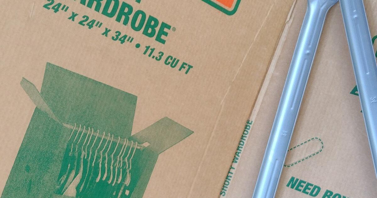 Free. 2 Shorty U haul Wardrobe Boxes With Metal Hangers for Free in ...