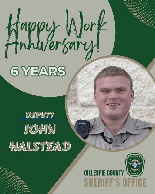 Congratulations to Deputy John Halstead on his 6th anniversary with the ...