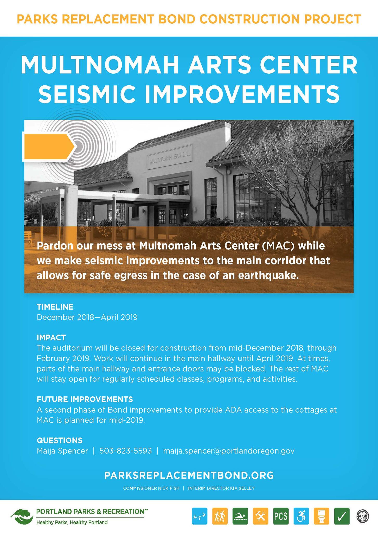 Seismic improvements coming to Multnomah Arts Center, thanks to Bond ...