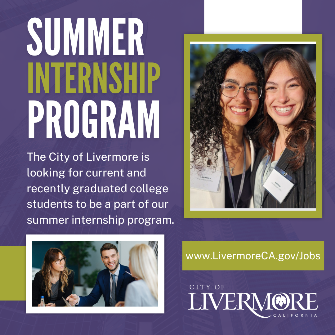 The City of Livermore is offering summer internship opportunities in ...