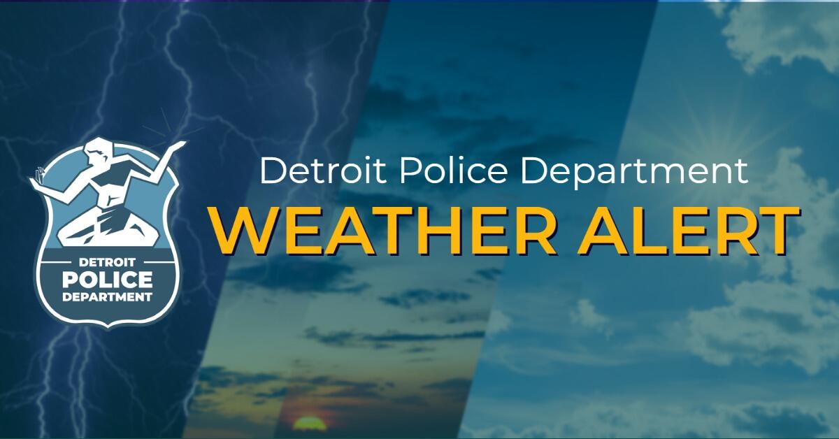 Be careful of pooling water in areas around Detroit due to heavy rain ...