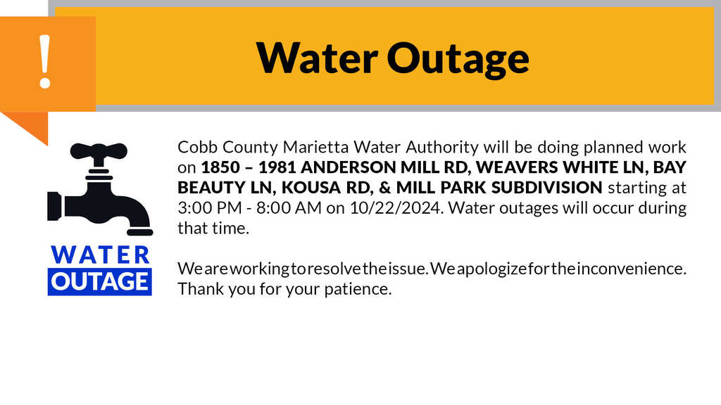 Cobb County Water System - 394 updates