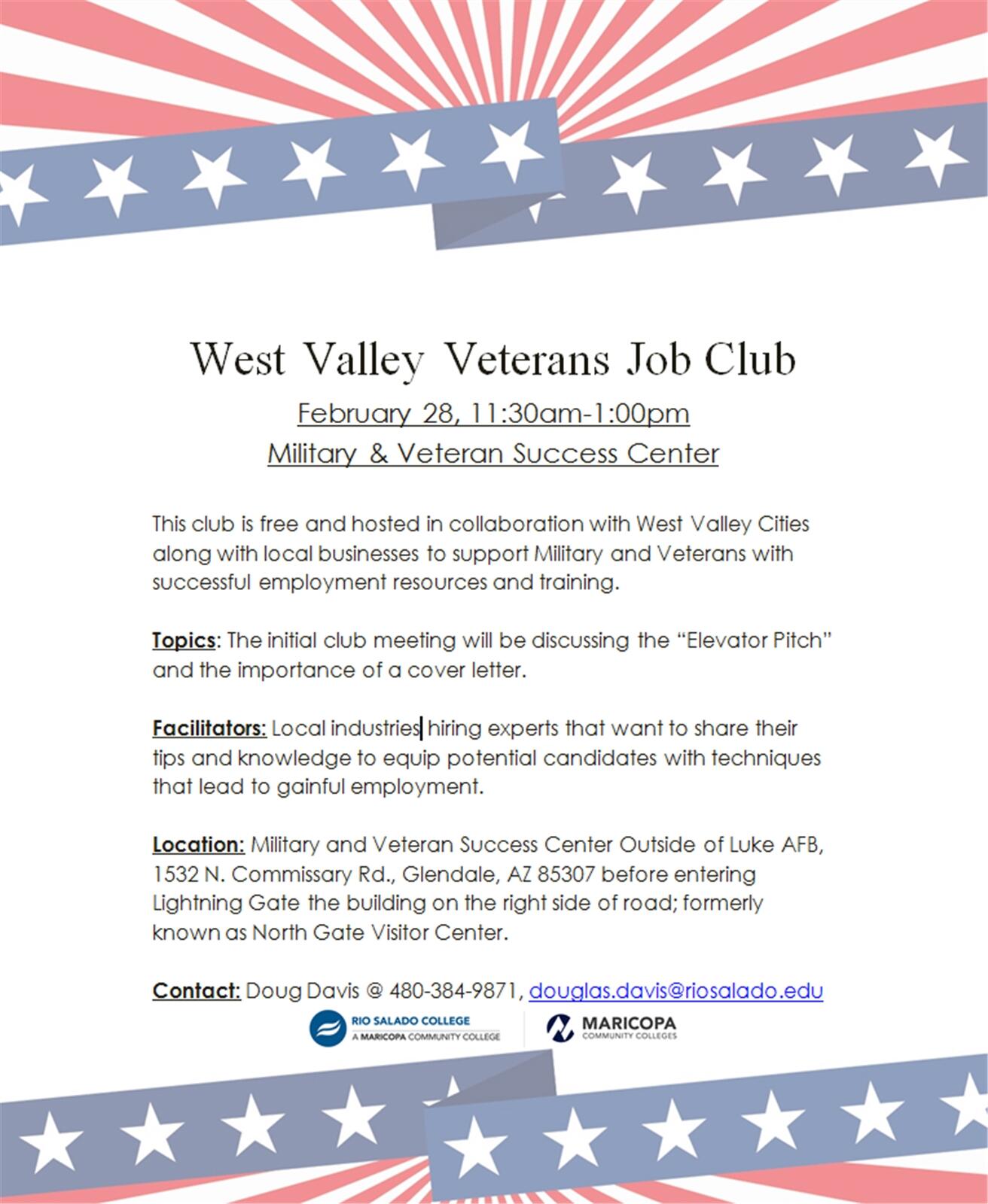 West Valley Veterans Job Club (City of El Mirage) — Nextdoor — Nextdoor