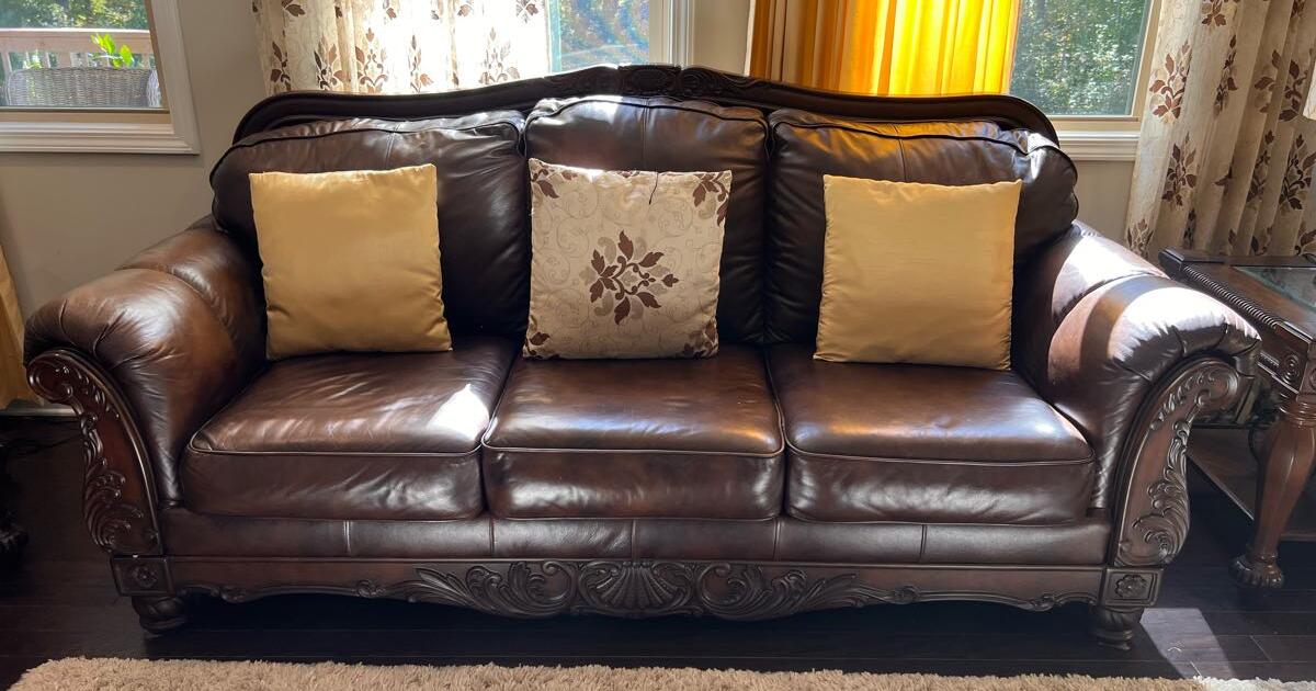 Ashley Northshore Leather Sofa and Leather Loveseat for $300 in Cumming ...
