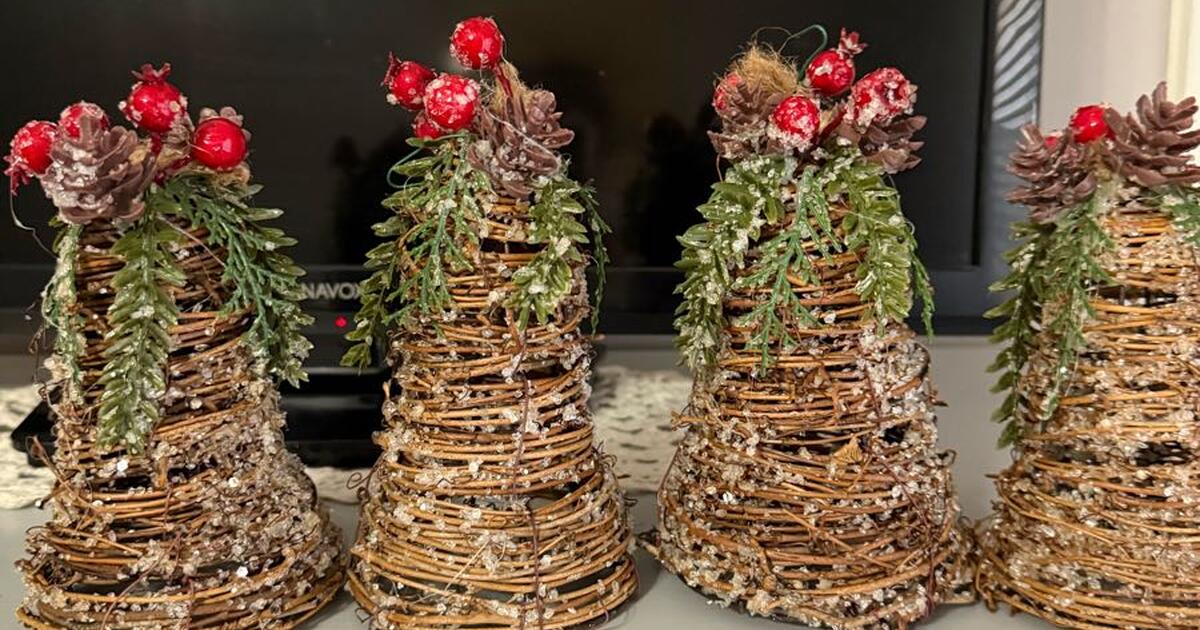 Set of 4 Decorative Wicker Cones for $15 in Greenville, SC | For Sale ...