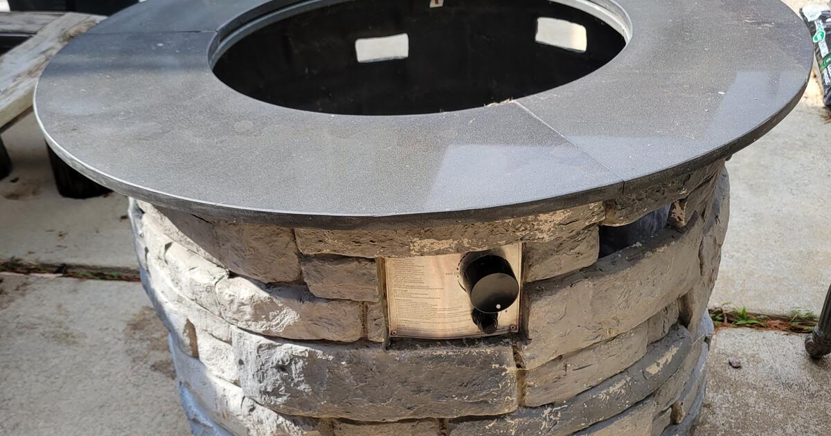 Free!! Granite top, faux brick, propane heater base for Free in ...