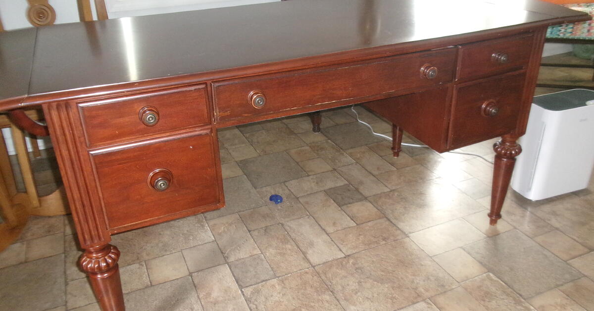 Large Wood Desk with 2 Drop Leaves in a Cherry Finish for $40 in ...