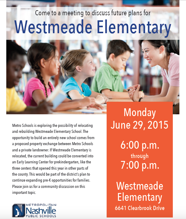 Community Meeting About Westmeade Elementary School (Metro Schools ...