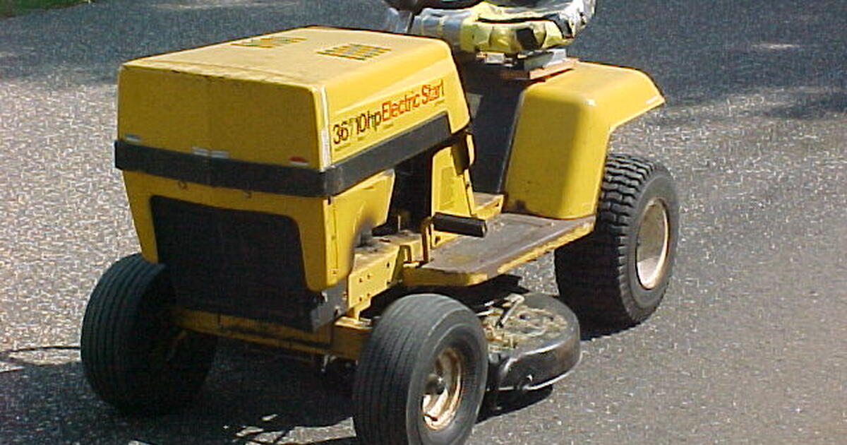 10HP, 36 inch cut riding lawn mower with electric start for $50 in ...