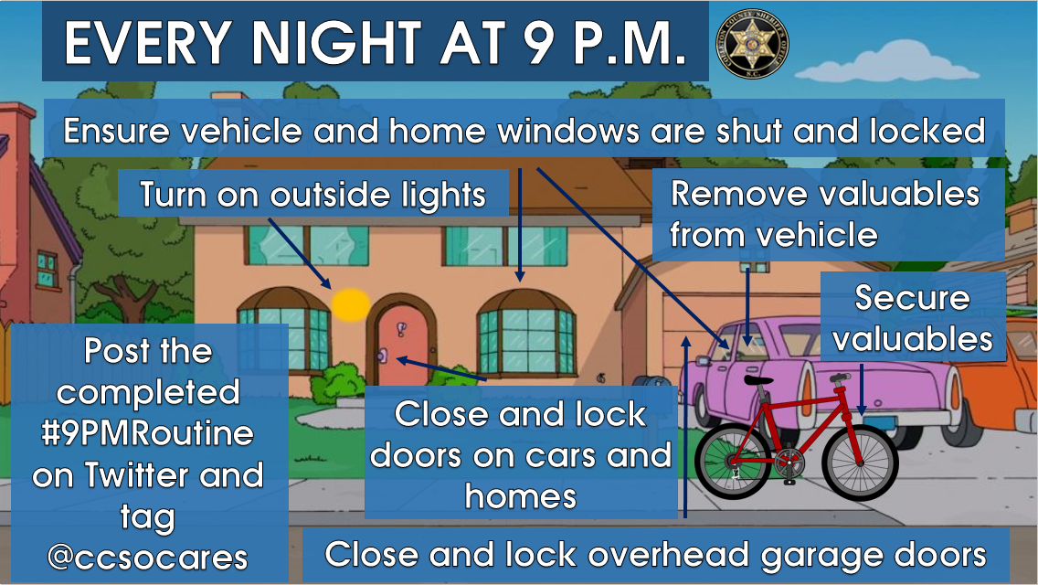 Are YOU conducting the #9PM Routine? (Colleton County Sheriff's Office ...