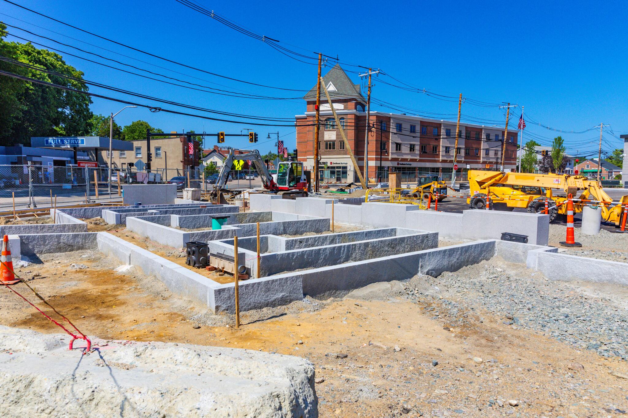 Asphalt binder (layer before asphalt) for the new parking spaces ...