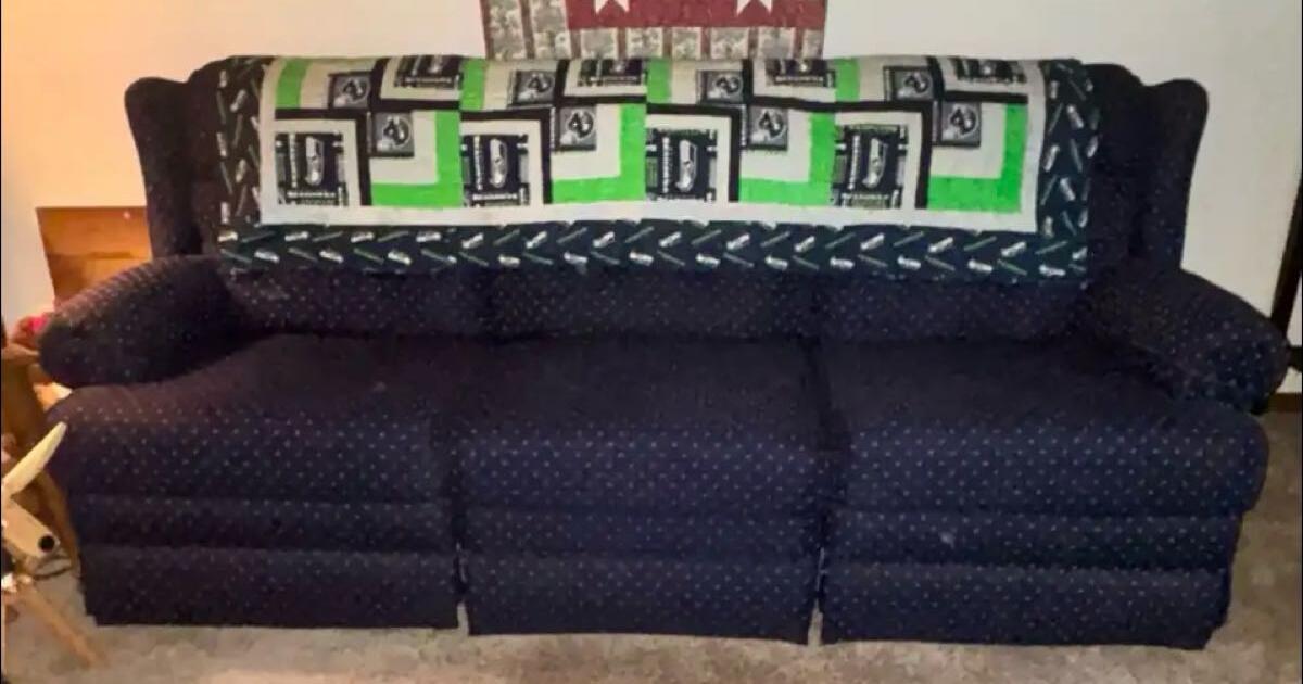 Blue Patterned Sofa for $175 in Puyallup, WA | For Sale & Free — Nextdoor