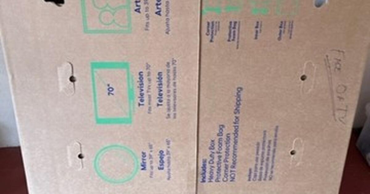 Used TV Boxes (Will Hold 70" TV) + Packing Boxes for Free in North ...