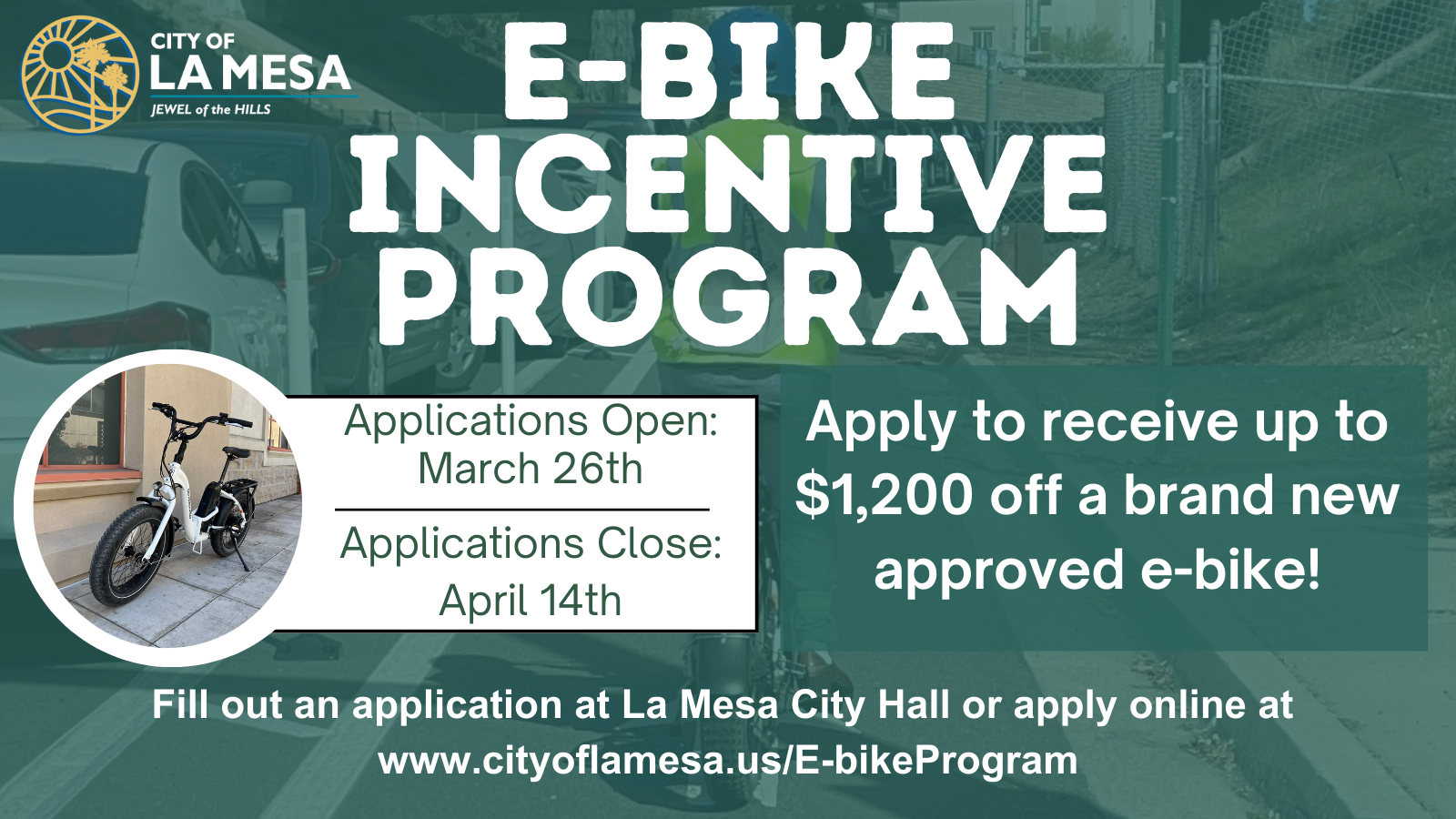 The City of La Mesa is excited to announce the launch of the pilot E ...