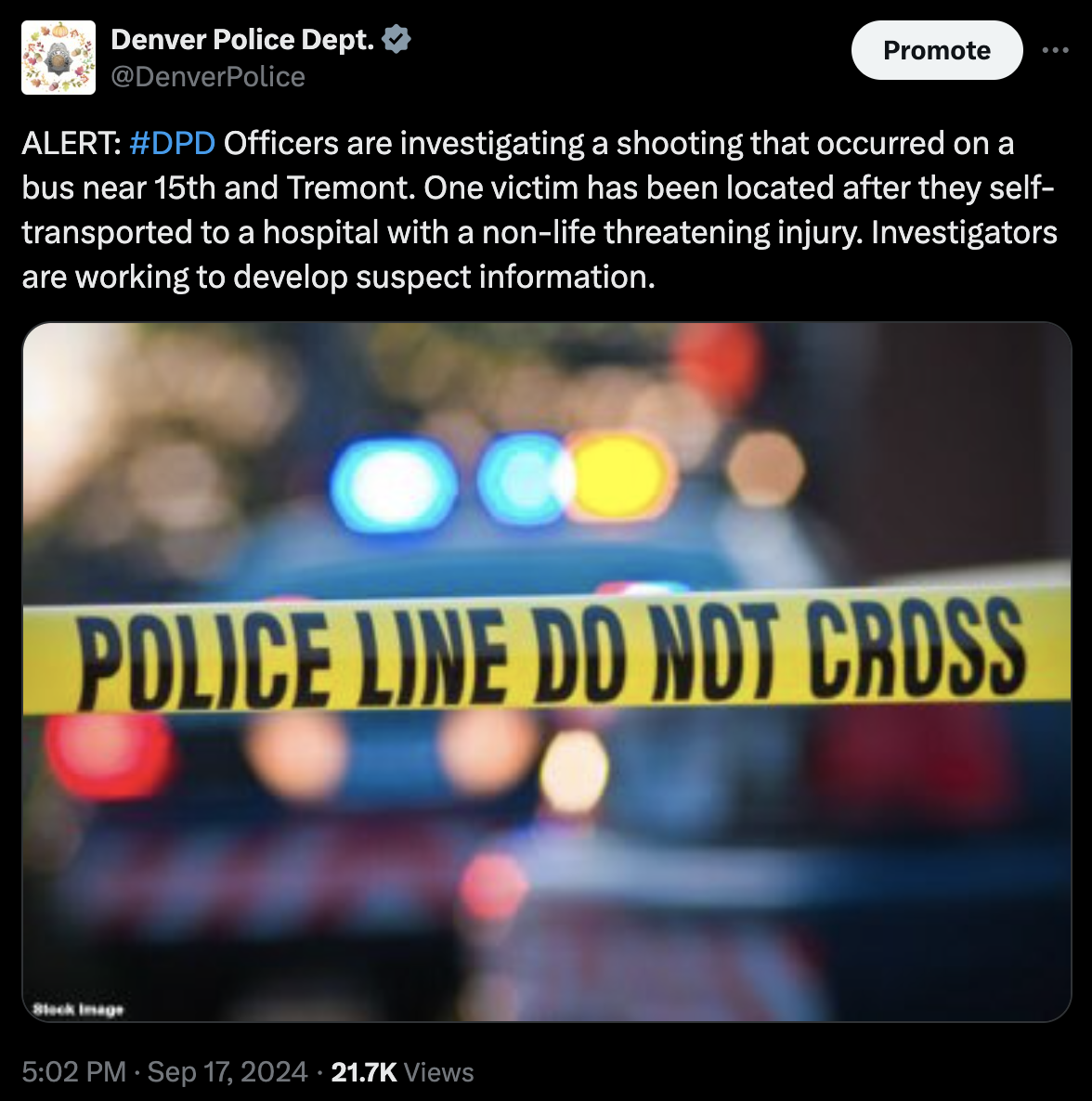 ARREST MADE IN SEPTEMBER 17TH SHOOTING (Denver Police Department ...